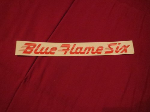 1949 – 1952 CHEVROLET BLUE FLAME SIX ENGINE VALVE COVER DECAL STICKER ...