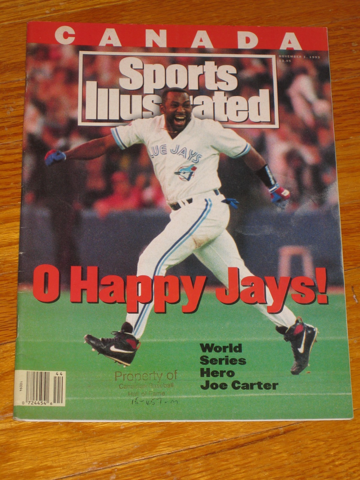 SPORTS ILLUSTRATED CANADA NOVEMBER 1, 1993 - JOE CARTER TORONTO BLUE ...