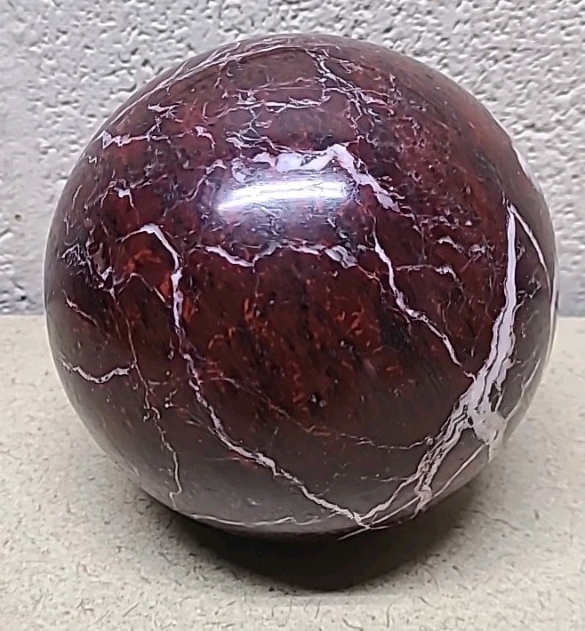 Red Burgundy Zebra Marble Polished Sphere Ball / Marble. About 5.13lbs. 5" Diam. | eBay