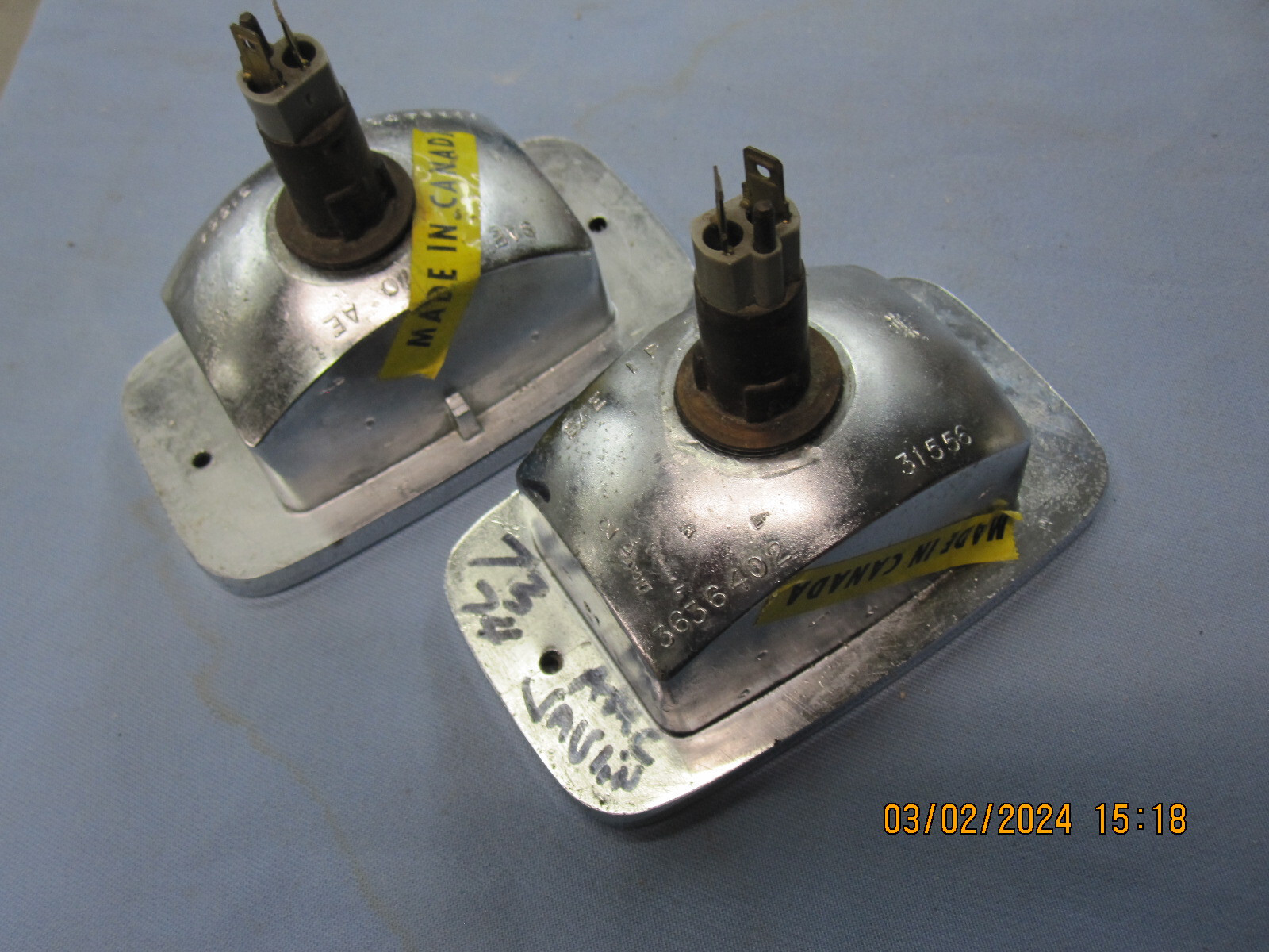 NOS 1973 1974 AMC JAVELIN AMX TURN PARK LIGHT SIGNAL ASSEMBLY pair ...