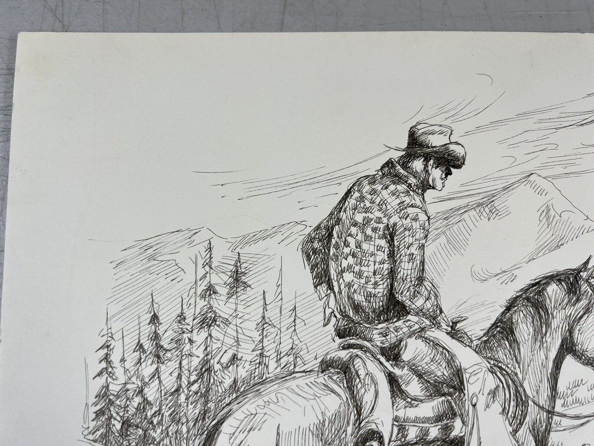 Cowboy Sketch Drawings Fourth Annual Cowboy Art Show On View Virtually