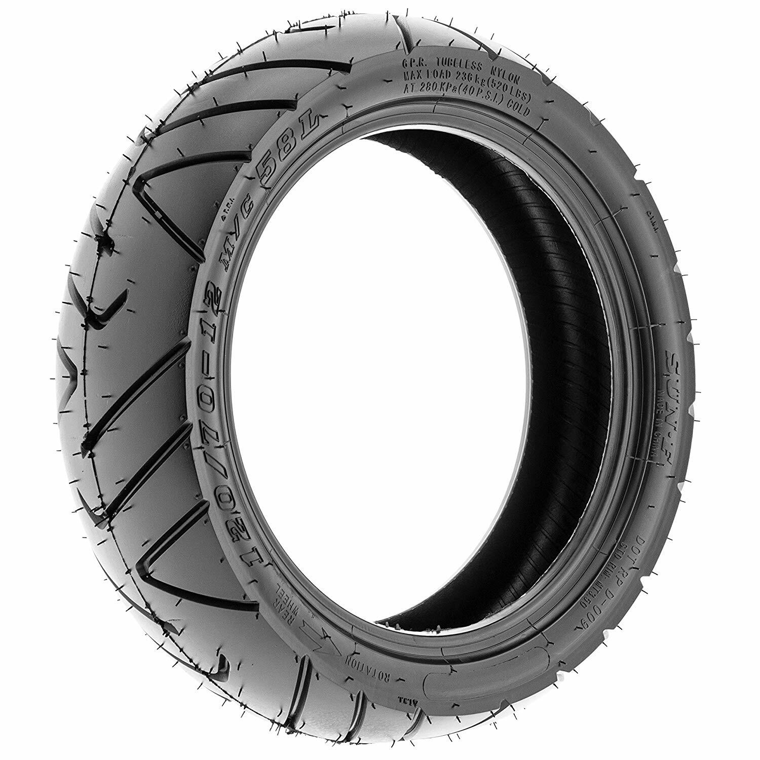 140/70/12 || 140/70-12 || 140x70x12 SunF D009 Scooter & Motorcycle Rear ...