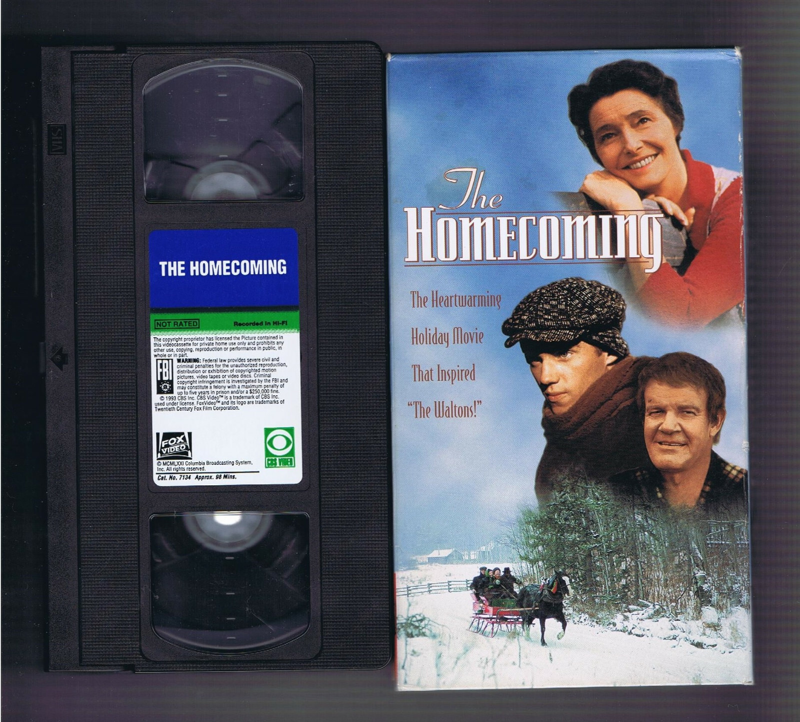 The HOMECOMING (VHS) PATRICIA NEAL RICHARD THOMAS Very Good tape & box ...