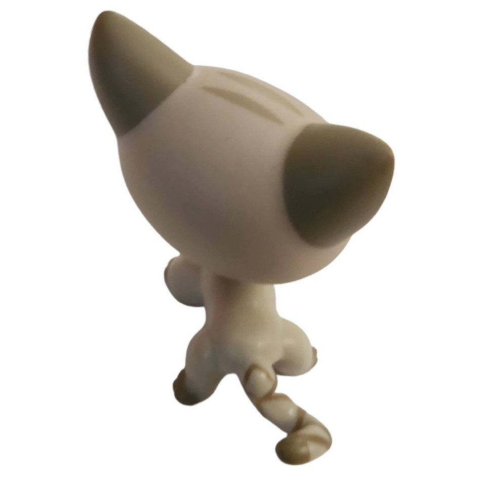 Littlest Pet Shop Grey Stripe Short-Hair Cat #483 Green Eyes Blue ...