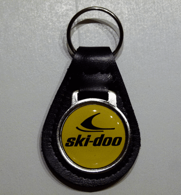 Reproduction Vintage SkiDoo Snowmobile Medallion Leather Keychain (059 ...