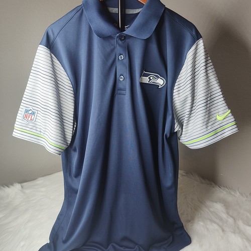NFL Seattle Seahawks On Field Apparel Nike Short Sleeve Dri Fit Polo | eBay