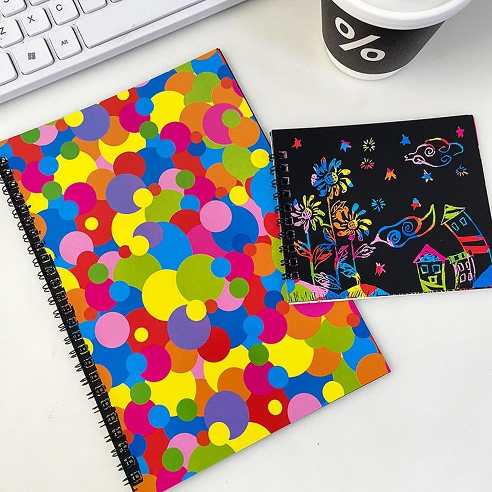 Rainbow Scratch Paper Scratch Art for Kids DIY Craft Drawing Crafts Kit ...