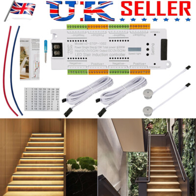 Motion Sensor Stair Light Automatic Stairway Ladder LED Controller Step ...
