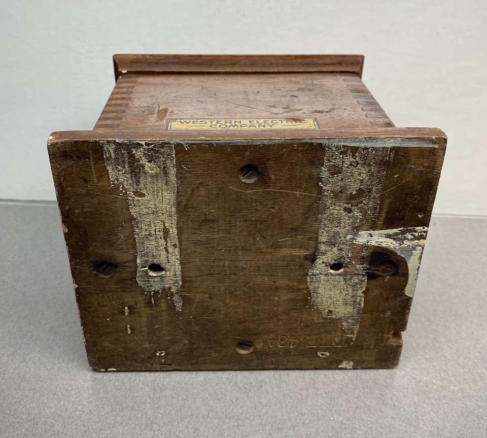 Antique Early Western Electric Oak Telephone Phone Ringer Box Type 48 ...