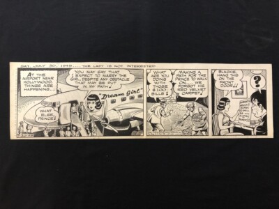 Ella Cinders Original Newspaper Comic Art July 30 1949-Charlie Plumb ...