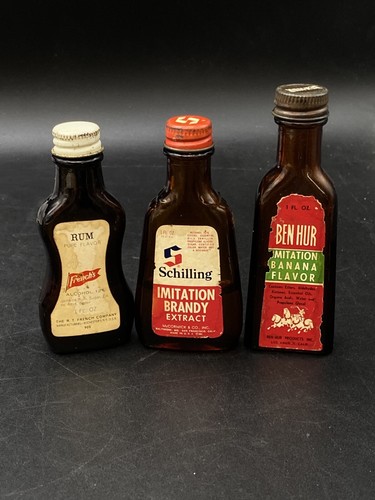 Ben Hur Banana French’s Rum Schilling Imitation Brandy Jars Bottles ...