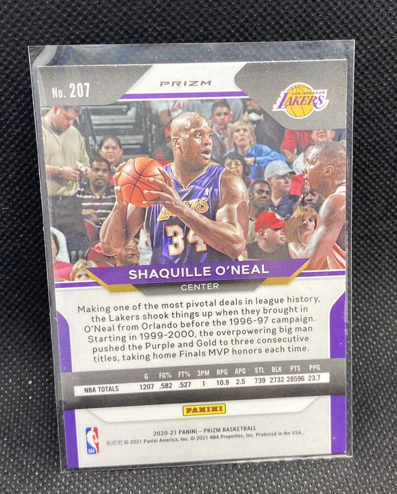 2021 Panini Prizm Shaquille O’Neal Hyper Refractor #207 Shaq Lakers | eBay