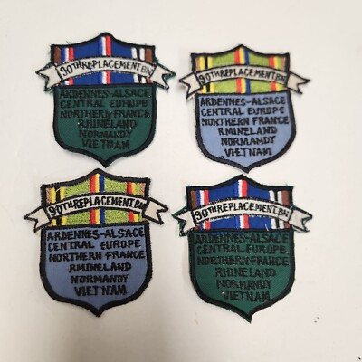 LR0220 Lot of 4 Vietnam Era Army 90th Replacement Bn Unit patches L2B ...