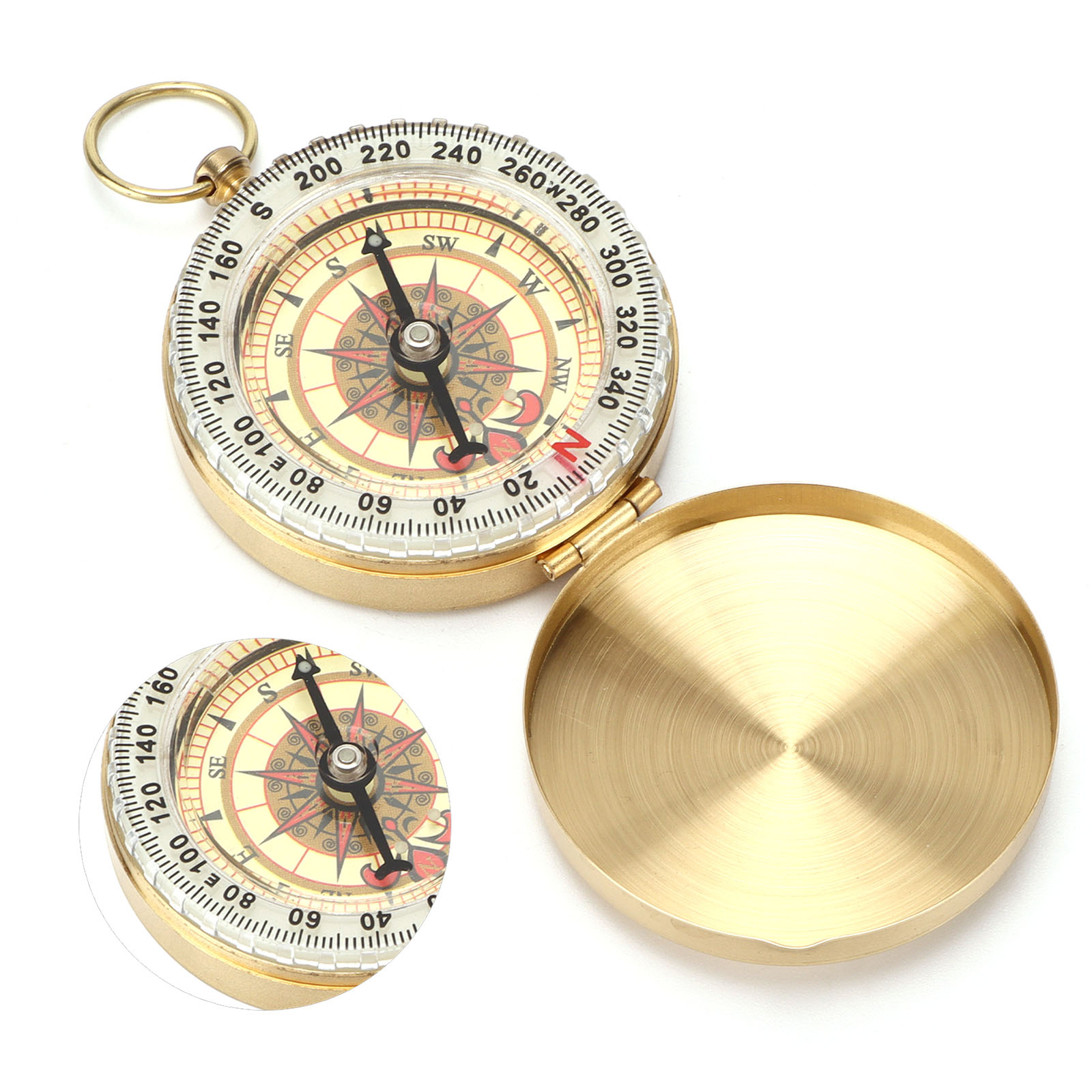 Gd1 Compass Copper Luminous Rotatable Waterproof Direction Pointing ...