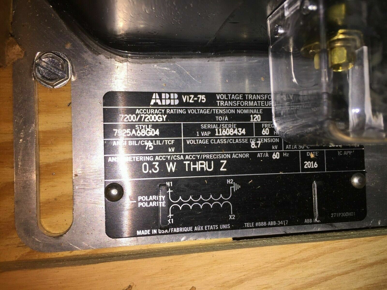 ABB VIZ-75 Transformer. 7525A68G04. | eBay