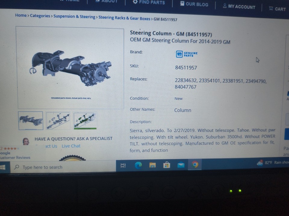 gm steering column 84511957 New Genuine Part 2014-2019 | eBay