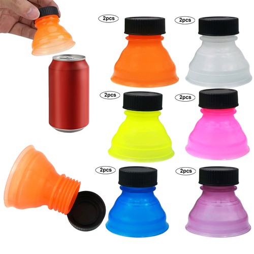 12X Convert Cover Soda Reusable Toppers Can Caps Plastic Can Lid Easy ...