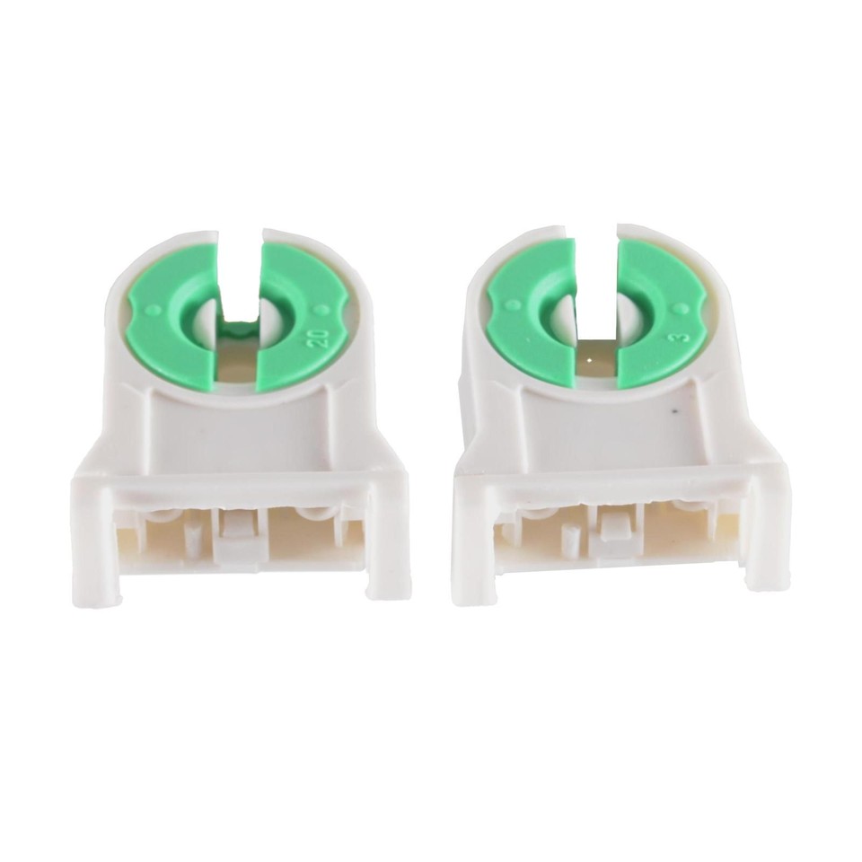 4x Universal T8 LED Lamp Holder Plastic Base Fluorescent Light Socket ...