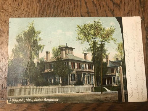 Blaine Residence Augusta Maine Postcard | eBay