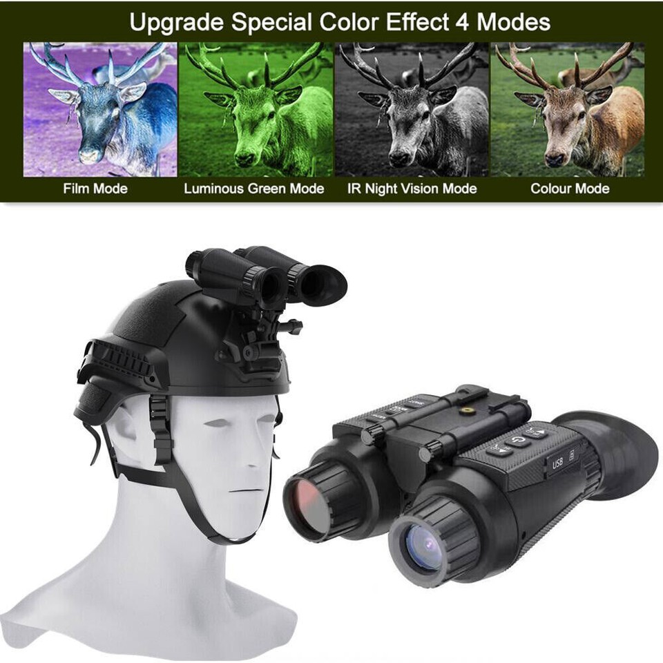 4K Head-Mounted Night Vision Goggles Binoculars, NV8300 Infrared NVG 8X ...