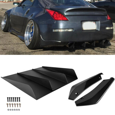 For Nissan 370Z 350Z Rear Diffuser + Rear Spats Splitter Bumper Spoiler ...