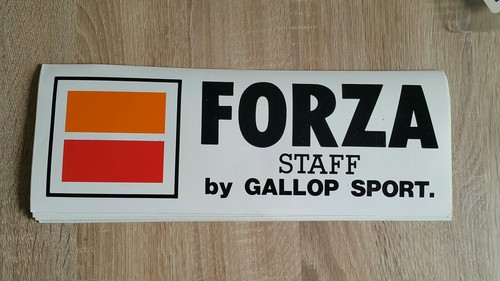 GALLOP Sport Forza Staff SPORTSWEAR LEATHER NOS vintage sticker Adesivo ...