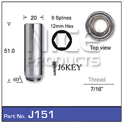 NICE PRODUCTS Chrome Nut J151 J151 | eBay