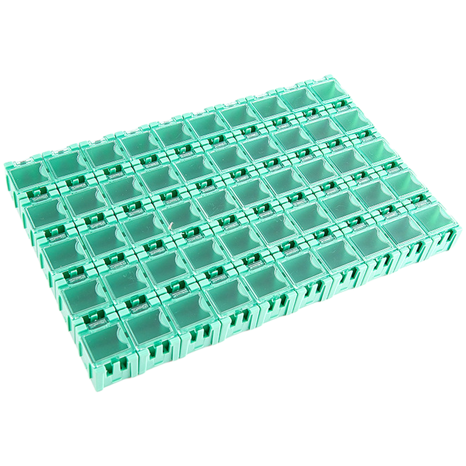 For SMD Component Storage Boxes Plastic Containers 50pcs for Electronic ...