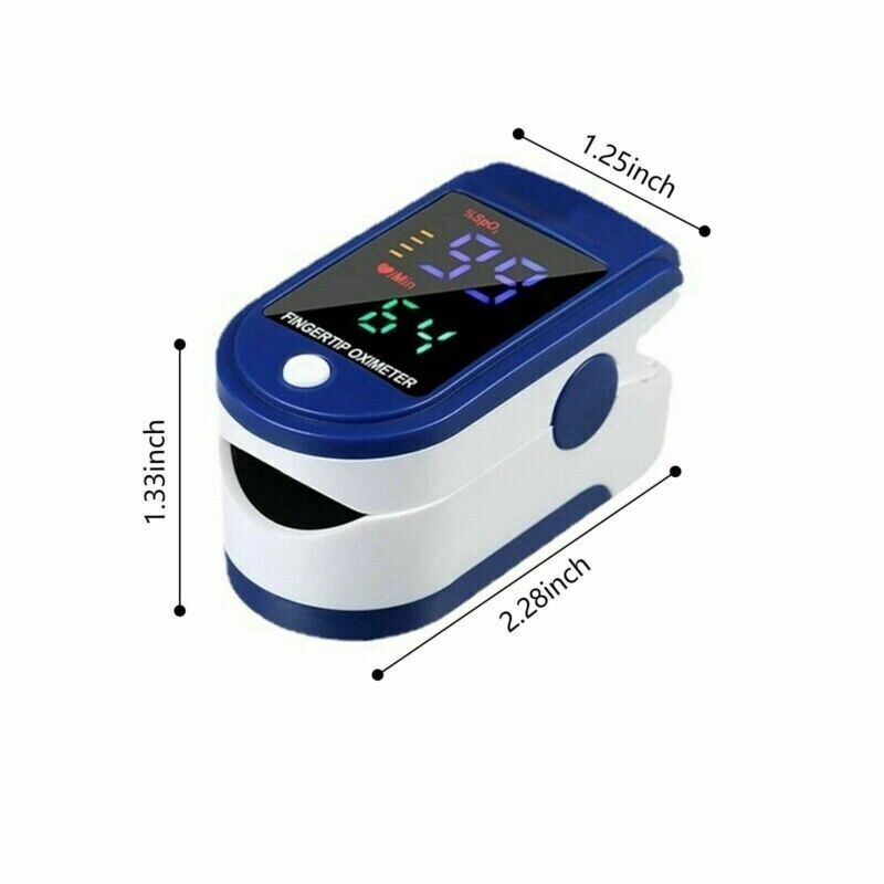Finger Pulse Oximeter Blood Oxygen Saturation Meter SpO2 Heart Rate ...