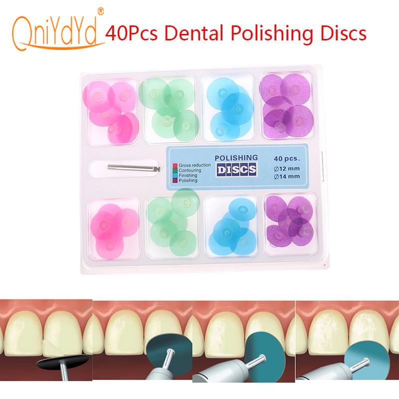 40Pcs 12mm/14mm Dental Finishing Polishing Discs contouring Gross ...
