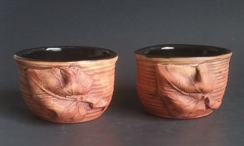 Ellen Evans Art Pottery Terrafirma Ceramics Leaf Bowls | eBay