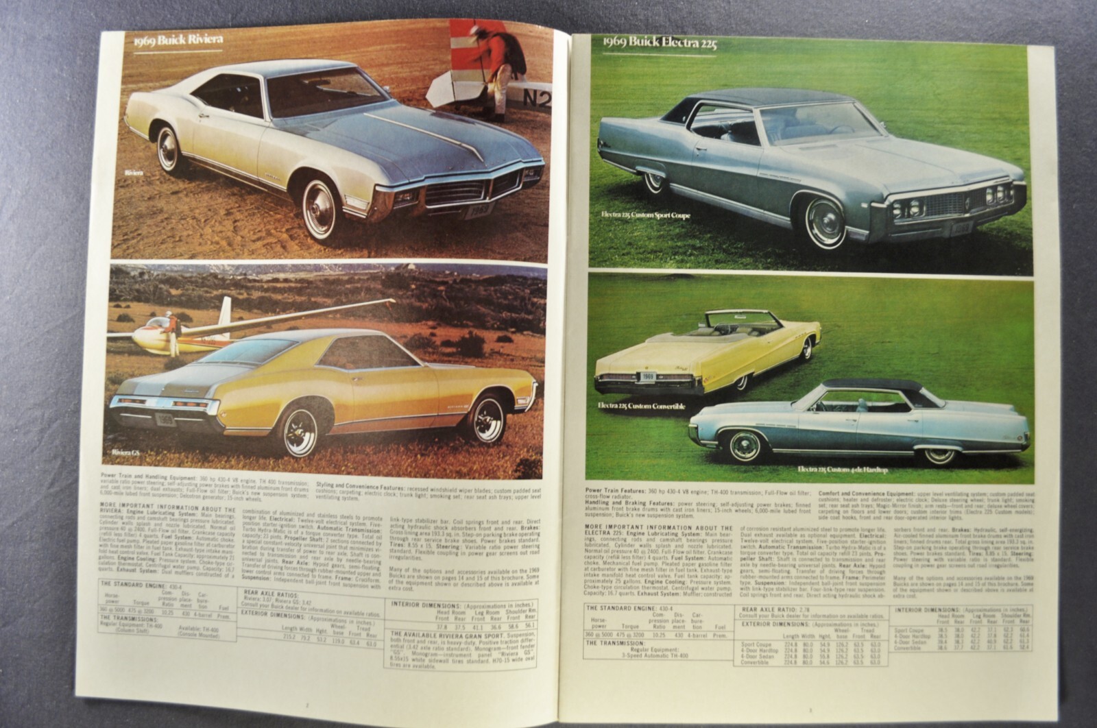 1969 Buick Brochure GS 400 Skylark Riviera Electra Wildcat LeSabre ...