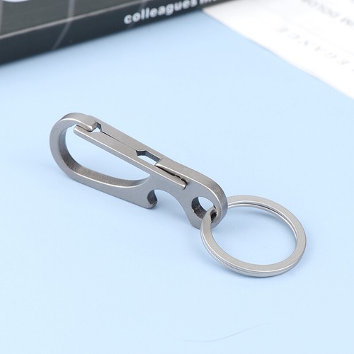 Titanium Alloy Carabiner Multi-function Keychain Outdoor Key Chain Ring ...