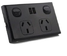 Clipsal Sl2025 Chrome Shadow Double Power Point GPO SL Series for sale ...