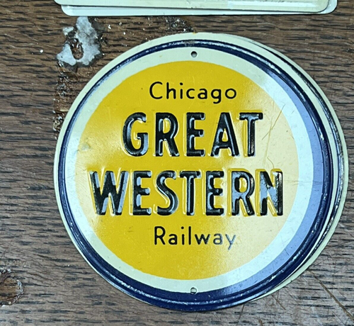 Vintage 1950’s Post Cereal Railroad Tin Sign Chicago Great Western ...