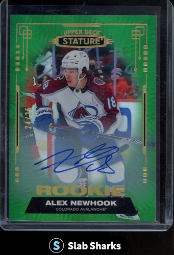 2021 UPPER DECK STATURE #134 ALEX NEWHOOK ROOKIE RC GREEN AUTO /25 | eBay