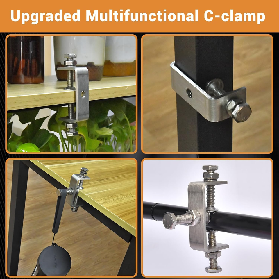 Stainless Steel Small C Clamp Set, 2 1/2 Inch Heavy Duty Metal C-Clamp ...