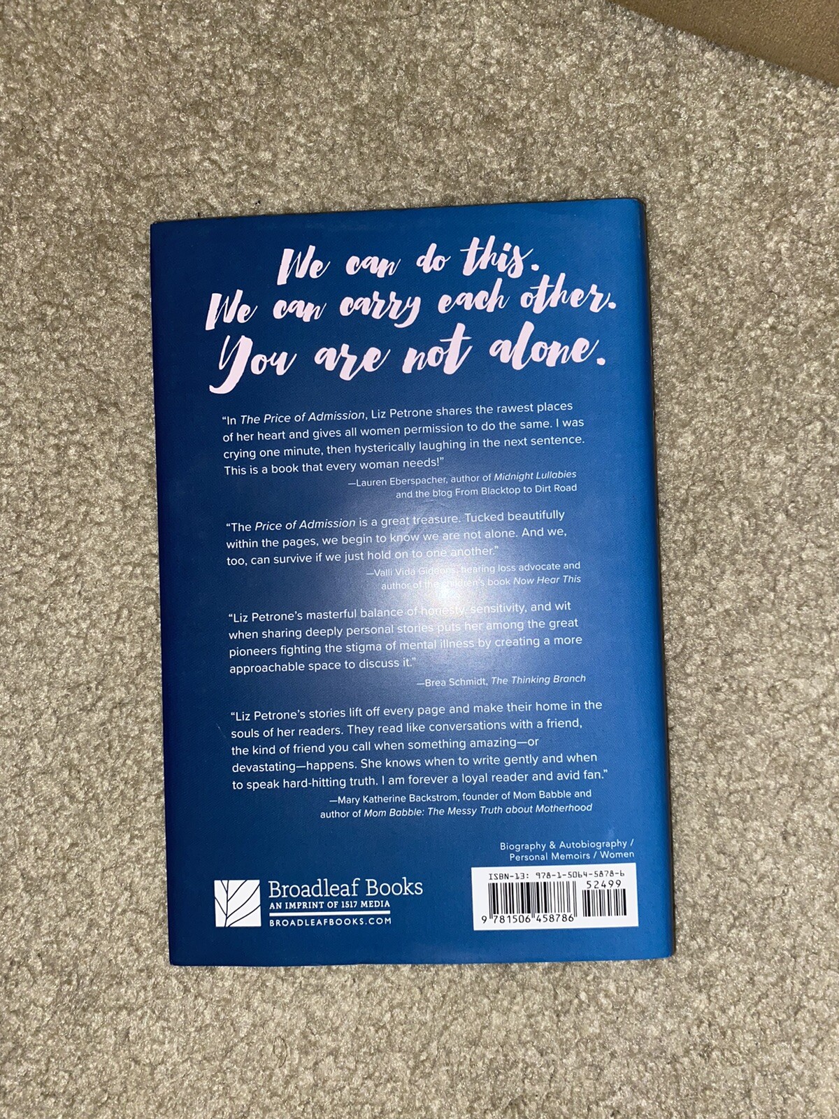 Price of Admission : Embracing a Life of Grief and Joy by Liz Petrone ...