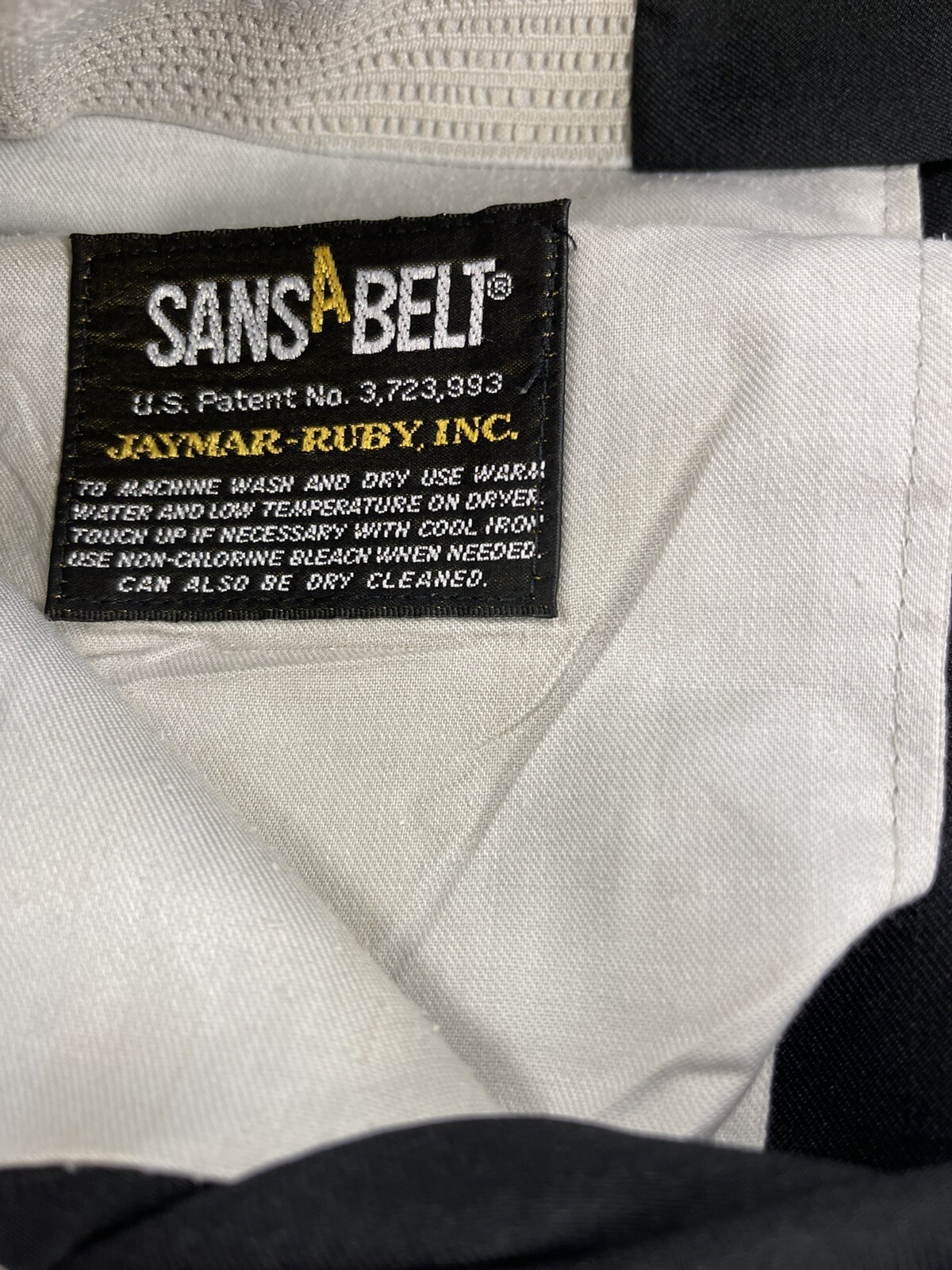 Vintage Sansabelt By Jaymar-Ruby Mens Black Dress Pants Slacks Trousers ...