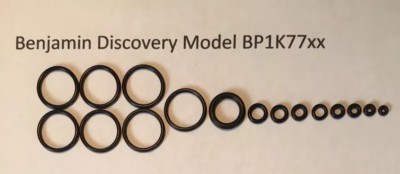 (1) O-ring Kit for Benjamin Discovery Model BP1K77xx, .177cal. O-rings ...