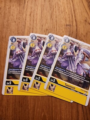 4X Taomon BT10-039 U Digimon CCG | Xros Encounter Near Mint English | eBay