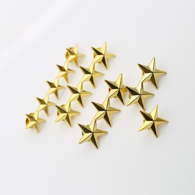 Metal Five-pointed Star Badge Lapel Pins Pentagram Brooch Collar ...