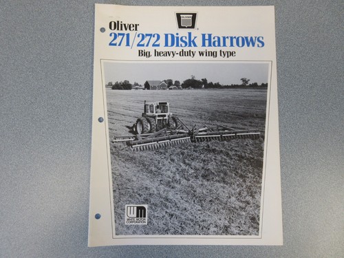 Oliver 271 272 Disk Harrows Brochure 4 Page Good Condition | eBay