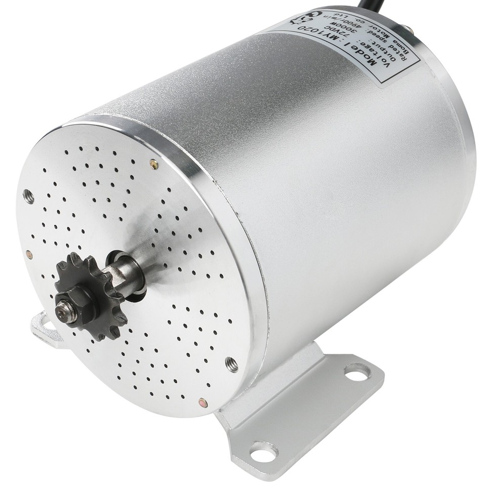 72V 3000W Brushless Electric Motor MY1020 For E Bike Scooter Go Kart ...