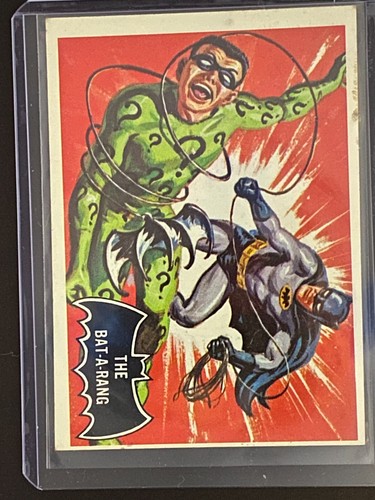 1966 Topps Batman Set-Break # 46 The Bat-A-Rang Batman and the Riddler ...