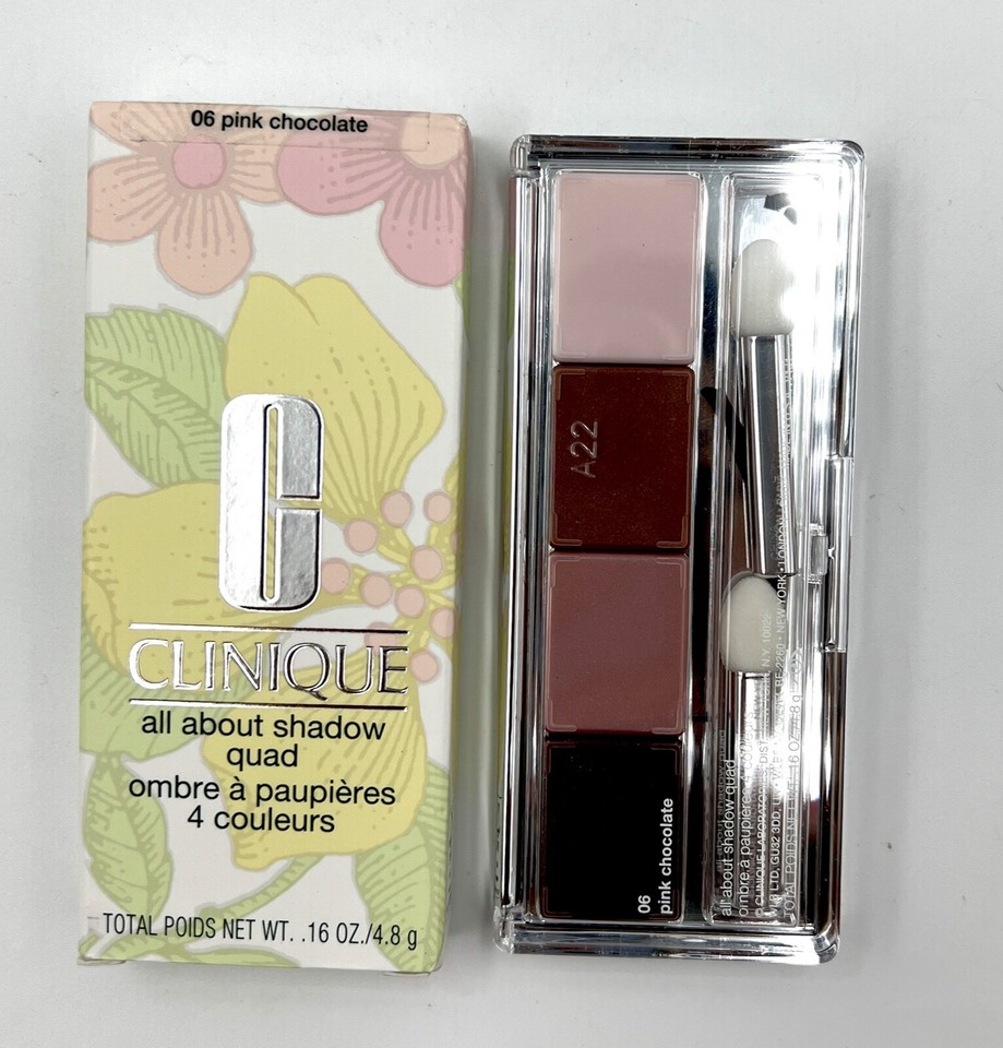 New in Box! Clinique All About Shadow Quad ~ 06 Pink Chocolate ~4.8g ...