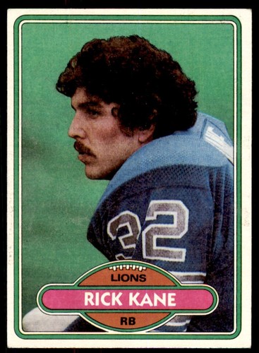 1980 TOPPS FOOTBALL NFL RICK KANE DETROIT LIONS #324 | eBay