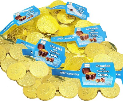 Hanukkah Milk Chocolate Coins Gelt Gold Bulk Kosher Candy Coin ...