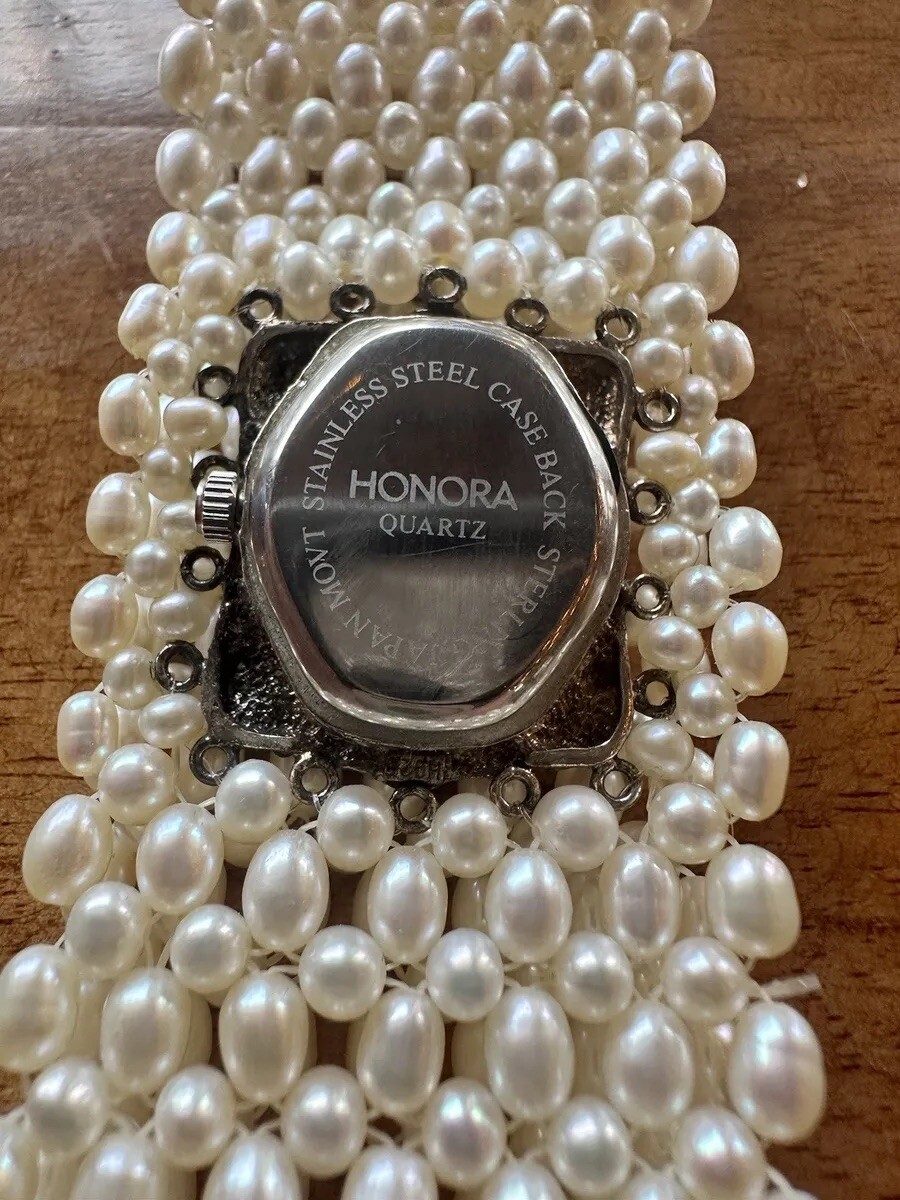 HONORA COLLECTION 925 Sterling Silver Case Freshwater Pearl Women’s ...