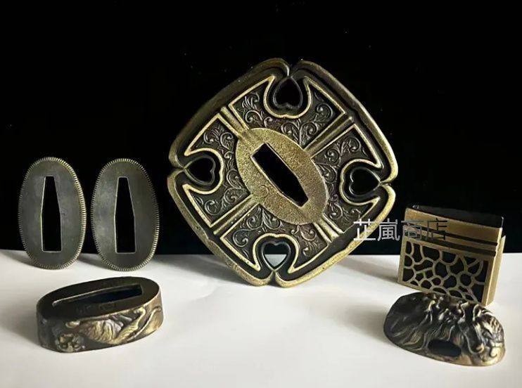 Japanese Sword Tsuba sword fittings the only set of tsuba K drawing ...